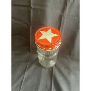 Kitchen | Vintage Maxwell House Instant Coffee 4 Oz Glass Jar Star Tin ...